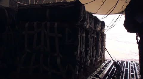 Cargo Drop from military plane | Stock Video | Pond5