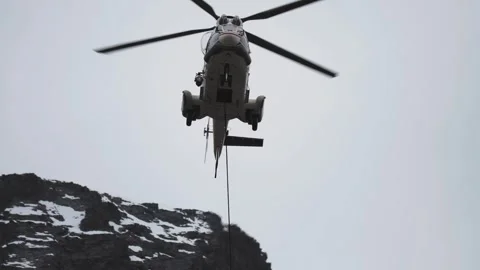 Cargo Helicopter Landing Stock Footage ~ Royalty Free Stock Videos | Pond5