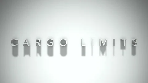 cargo limits 3D title animation white te... | Stock Video | Pond5
