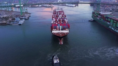 Moving Cargo Ship Stock Video Footage | Royalty Free Moving Cargo Ship ...