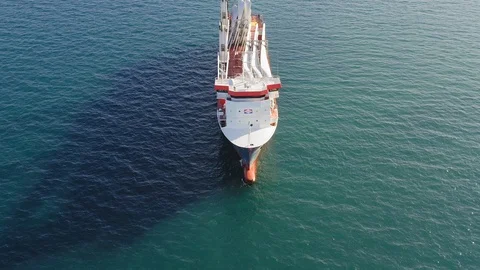 Cargo Ship loaded with Electric Turbine ... | Stock Video | Pond5
