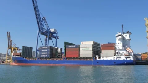 Loading Ship In Motion Loading In Port Stock Videos – Royalty-Free HD ...