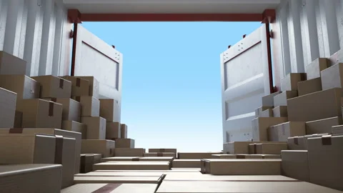 Cargo Shipping Container Opening Doors S... | Stock Video | Pond5