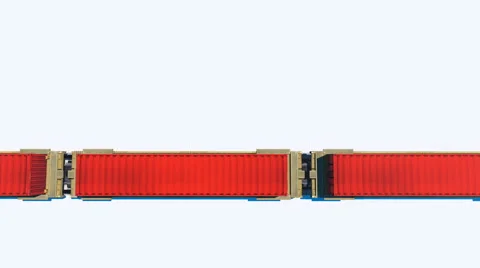 Cargo train containers top view loopable... | Stock Video | Pond5