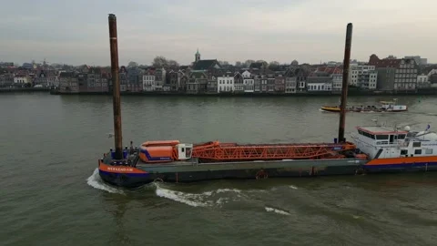 Cargo vessel Werkendam van Oord carrying... | Stock Video | Pond5