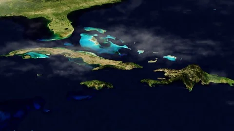 Caribbean Sea Map Stock Footage ~ Royalty Free Stock Videos | Pond5