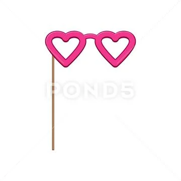 Carnaval photo booth prop cartoon vector illustration ~ Clip Art #267722847