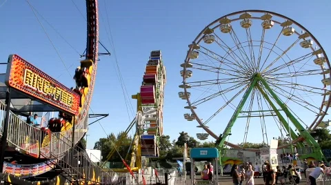 Carnival Fair Rides Amusement Park | Stock Video | Pond5