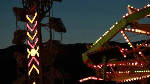 Carnival Rides Night Stock Video Footage | Royalty Free Carnival Rides ...