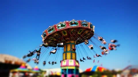 carnival swing ride at fair | Stock Video | Pond5