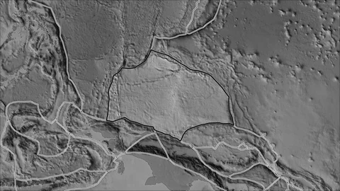 Caroline plate. Elevation grayscale. Str... | Stock Video | Pond5