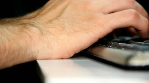 Carpal syndrome typing on keyboard | Stock Video | Pond5