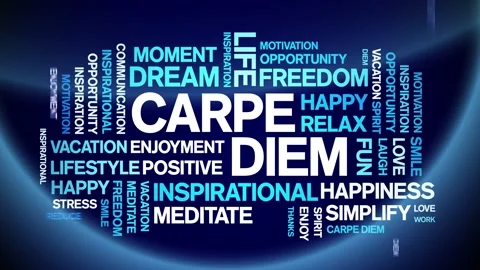 Carpe Diem animated word cloud,animation... | Stock Video | Pond5