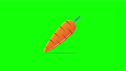 Carrot icon animation cartoon object on ... | Stock Video | Pond5