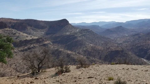 Cars driving in Moroccan desert landscap... | Stock Video | Pond5