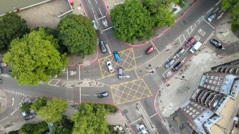 Cars Driving Through Intersection Stock Video Footage | Royalty Free ...