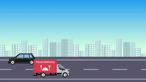 Cars running on the highway of an urban ... | Stock Video | Pond5