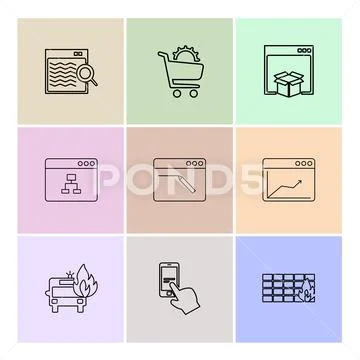 Cart ,dropbox , windows , ui , layout , web , user interface ...