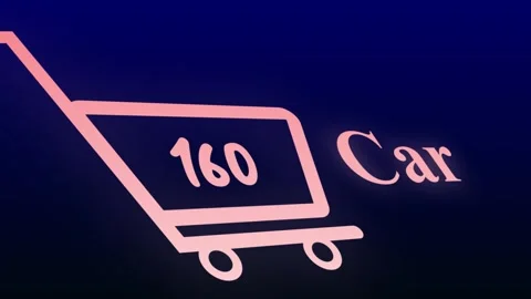 Cart Icon Animation with Number Display ... | Stock Video | Pond5