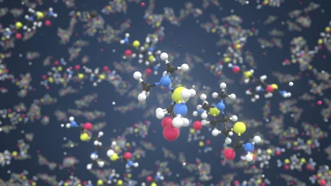 Cartap molecule. Conceptual molecular mo... | Stock Video | Pond5