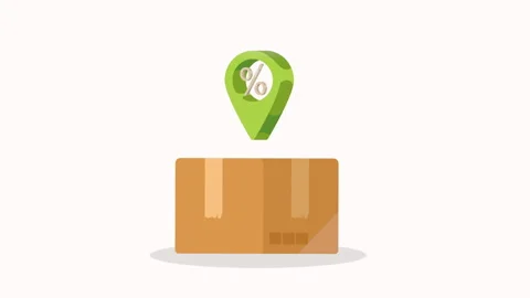 carton box with pin location animation | Stock Video | Pond5