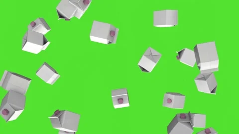 Carton for milk. Rain from cardboard box... | Stock Video | Pond5