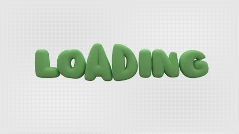 cartoon 3d loading, alpha channel, bulge... | Stock Video | Pond5