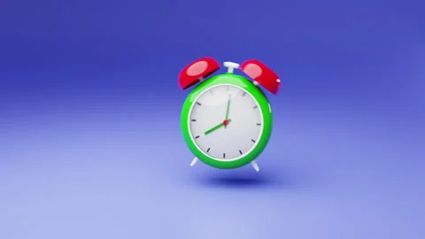 Cartoon alarm clock ringing 3D animation | Stock Video | Pond5