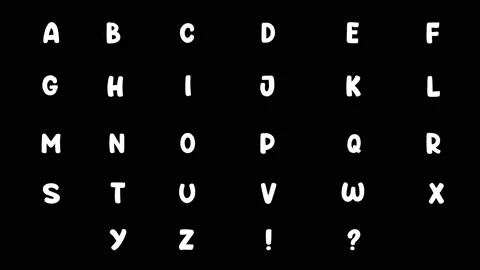 Cartoon Alphabet | Motion Graphics Pack | Stock Video | Pond5