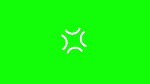 Cartoon angry symbol lines on a green sc... | Stock Video | Pond5