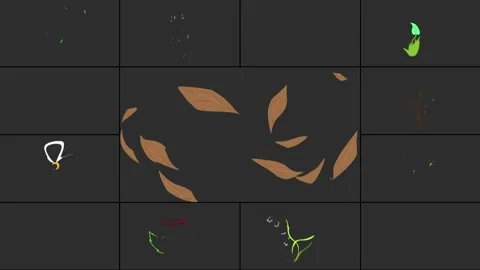 Cartoon Animated Leafs And Flowers for After Effects ~ After Effects ...