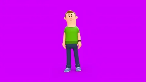 Cartoon Animated Sad Man Gets Happy Sudd... | Stock Video | Pond5