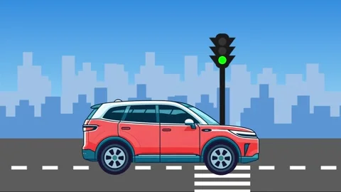 Traffic Signal Cartoon Stock Video Footage | Royalty Free Traffic ...