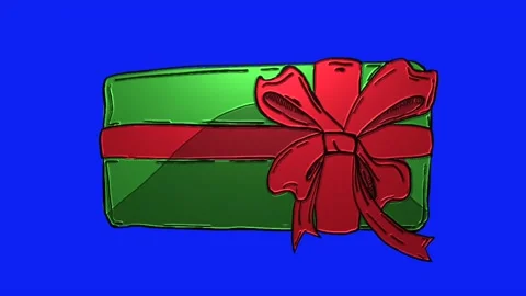 Cartoon animation of a christmas gift on... | Stock Video | Pond5