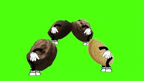 Cartoon animation Dancing nuts | Stock Video | Pond5