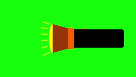 Cartoon animation of a flashlight turnin... | Stock Video | Pond5