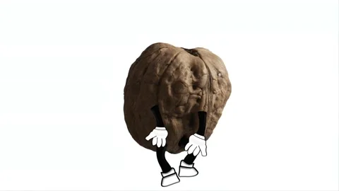 Cartoon animation Happy walnut ‘Juglan... | Stock Video | Pond5