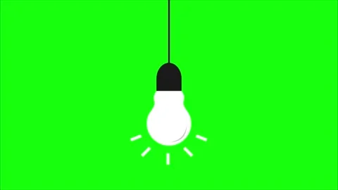 Cartoon animation of a lightbulb turning... | Stock Video | Pond5