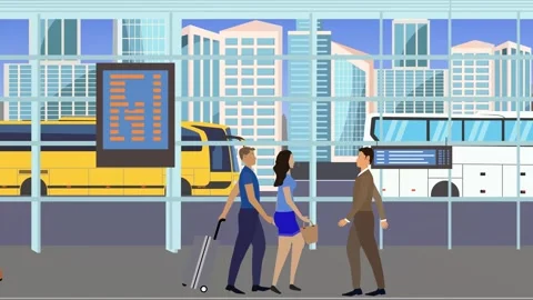 Bus Animation Stock Videos – Royalty-Free HD & 4K Videos