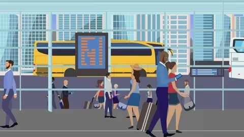 Bus Animation Stock Videos – Royalty-Free HD & 4K Videos