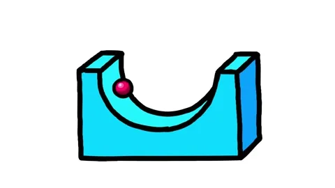 Cartoon animation of rolling ball in a b... | Stock Video | Pond5