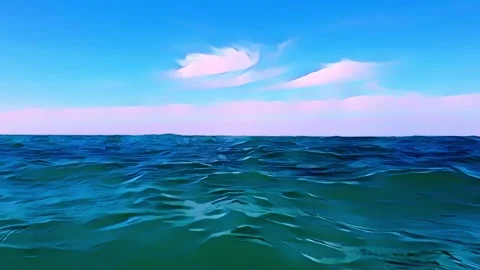 Cartoon animation of sea water surface a... | Stock Video | Pond5