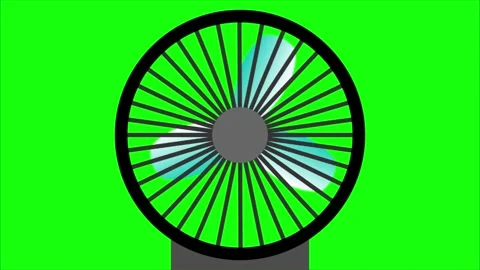 Cartoon animation of a spinning fan isol... | Stock Video | Pond5