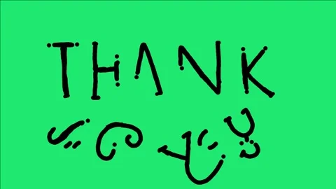 Cartoon animation of thank you lettering... | Stock Video | Pond5