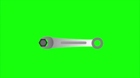 Cartoon animation of a wrench fixing a n... | Stock Video | Pond5