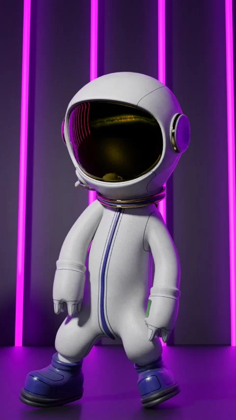 Cartoon astronauts dancing on the dance ... | Stock Video | Pond5