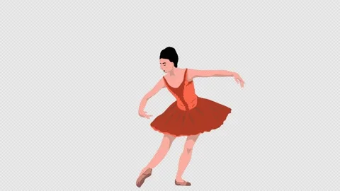 Cartoon Ballerina, Female Ballet Dancer ... | Stock Video | Pond5