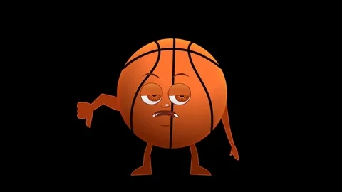 Cartoon Basketball Ball Bad Animation wi... | Stock Video | Pond5