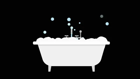 Cartoon Bathroom Animation with foam and... | Stock Video | Pond5