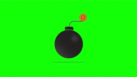 Cartoon bomb icon animation | Stock Video | Pond5